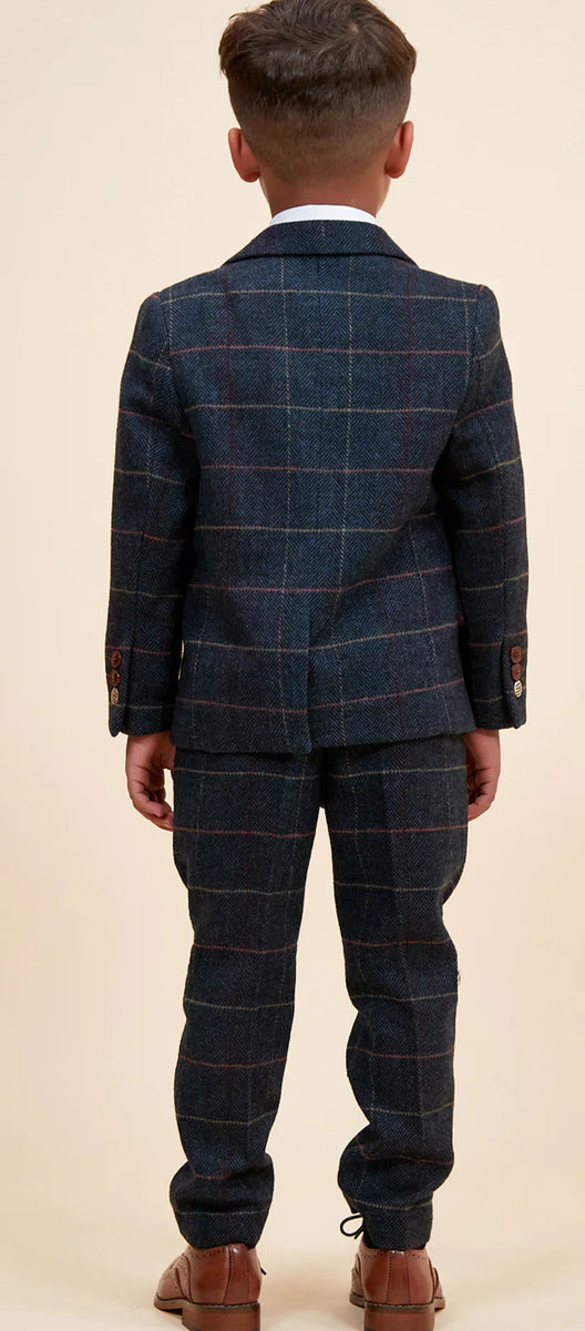 Marc Darcy ETON navy tweed kids suit – Suits You